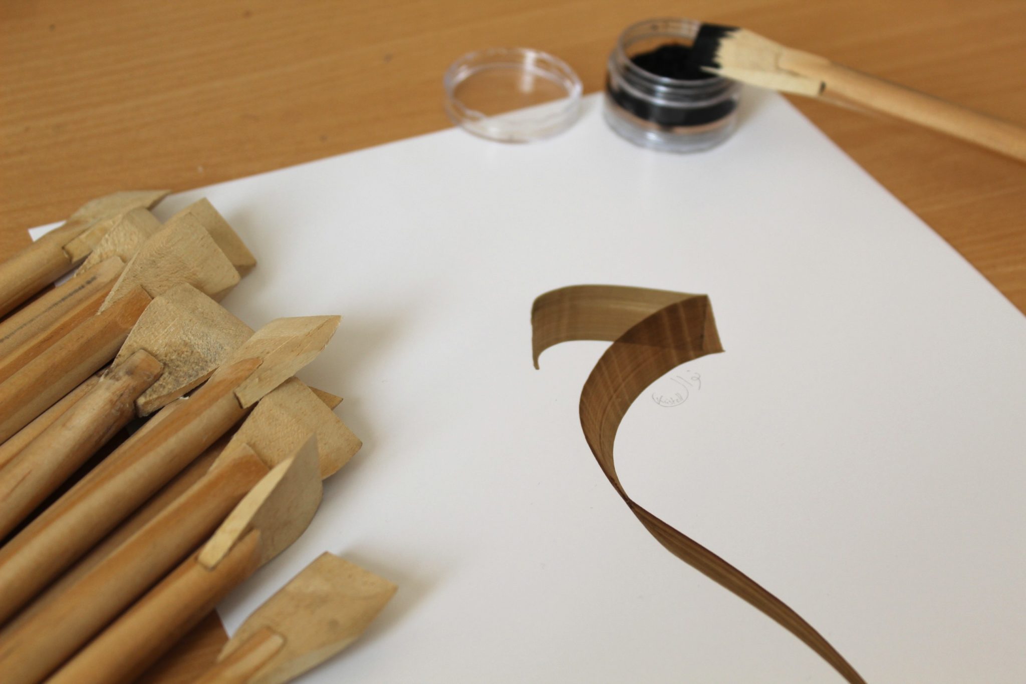 Calames larges en bois - Dessin Calligraphie arabe